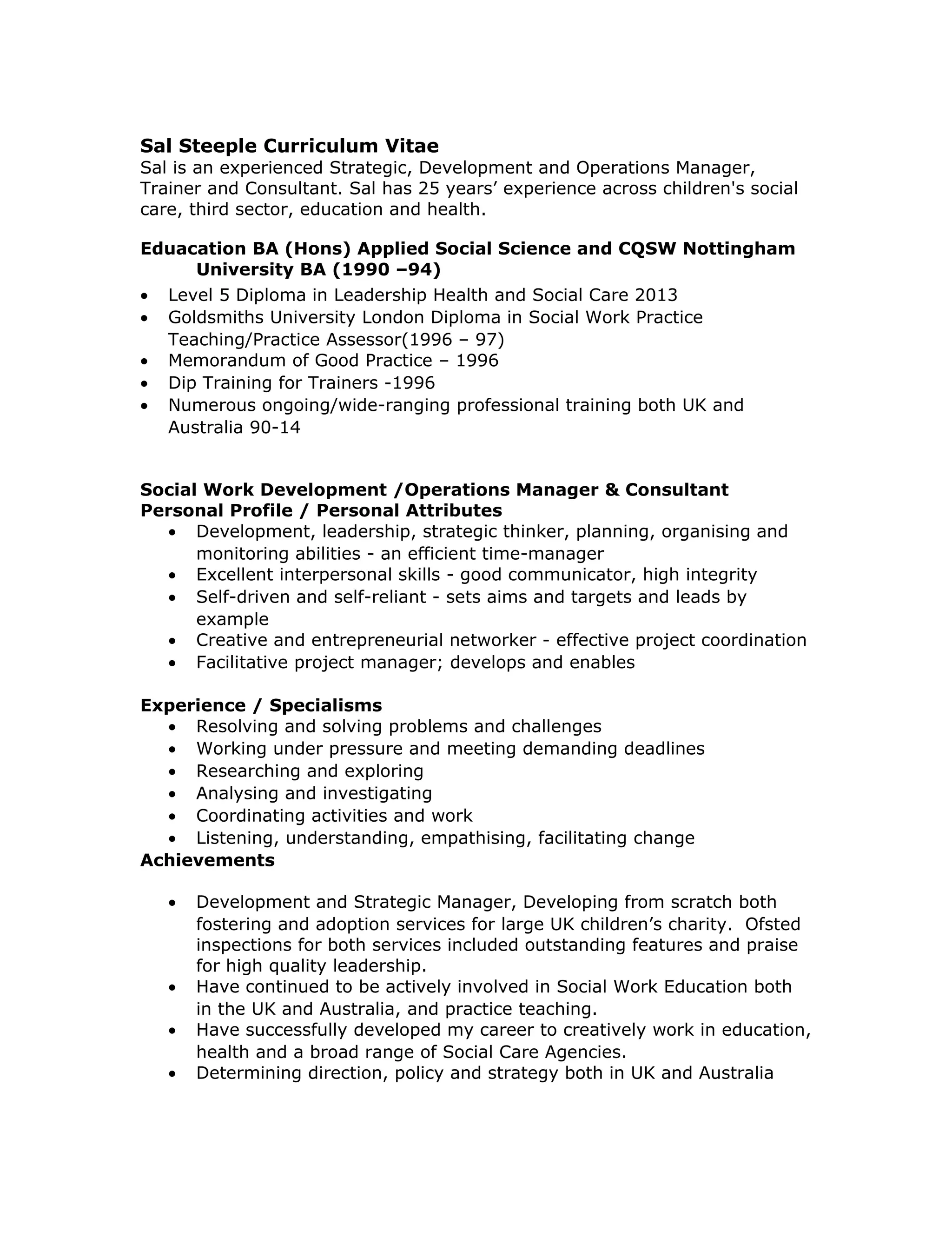 Sal Steeple Resume Jan 15 [475449] | DOC