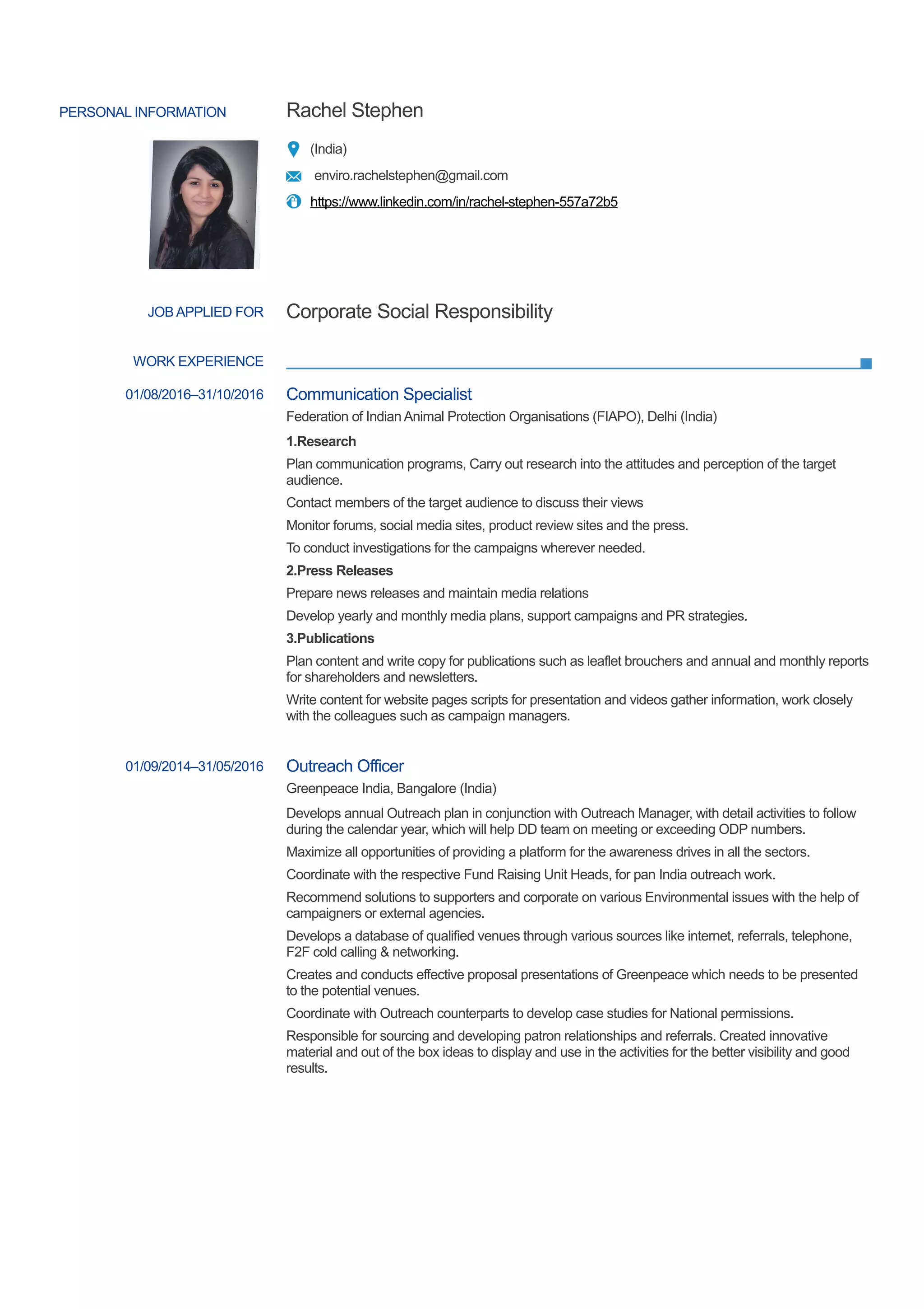 Rakhil Stephen Resume | DOC
