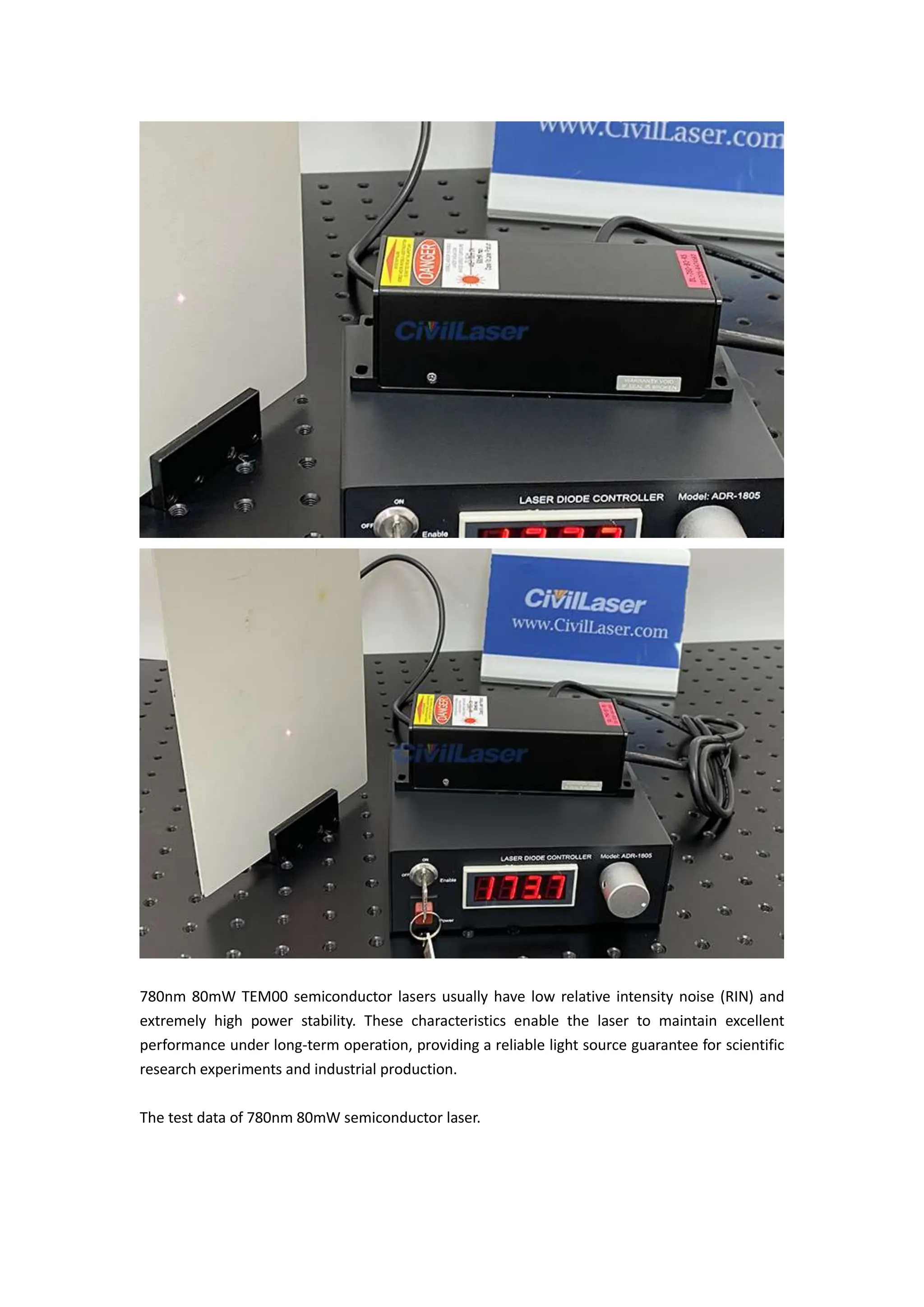780nm 80mW TEM00 Laser Lab Semiconductor Laser | PDF