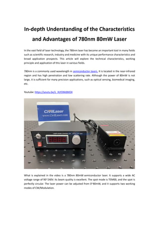 780nm 80mW TEM00 Laser Lab Semiconductor Laser | PDF