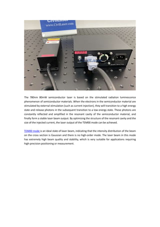 780nm 80mW TEM00 Laser Lab Semiconductor Laser | PDF
