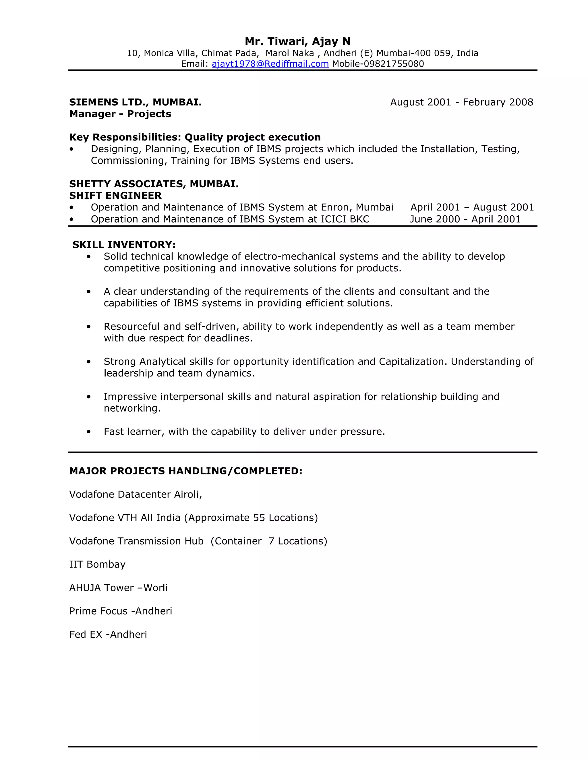 ajayt_Resume REv1 | PDF