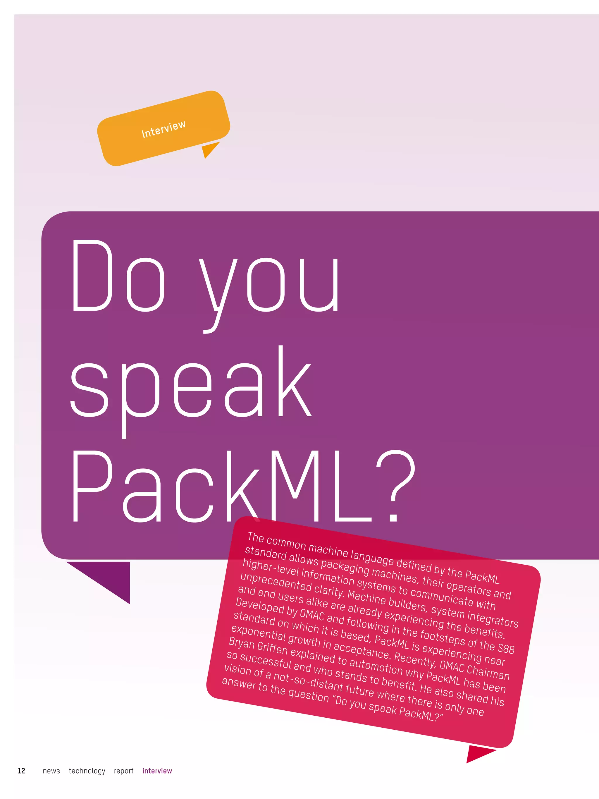 Do you speak PackML | PDF