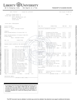Thomas Dotson completed-transcript-8799544 | PDF | Undergraduate ...