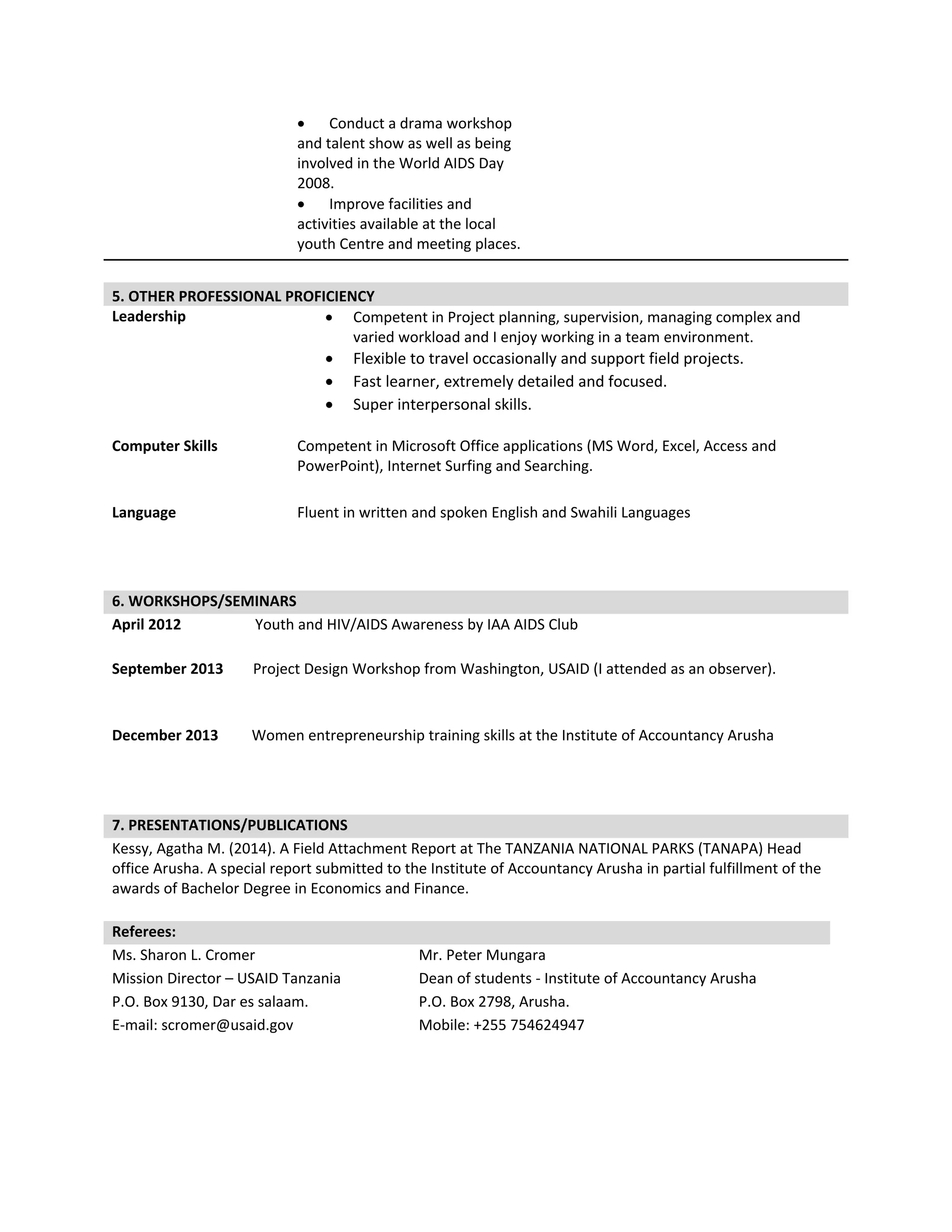 CURRICULUM VITAE - Agatha Maree | PDF