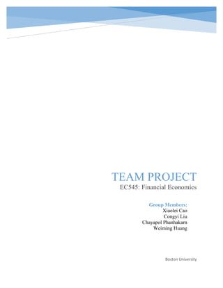 Financial Economics Final Project | PDF