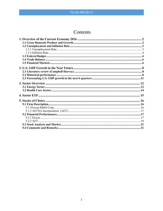 Financial Economics Final Project | PDF