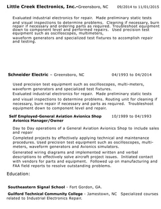Ashley S. Arrowood III Resume Jan 20 2016 AC Drives | PDF