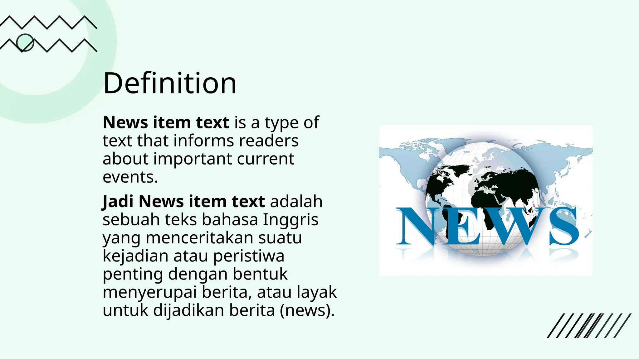 PPT BAHASA INGGRIS NEWS ITEM KELAS 12 GENAP | PPTX