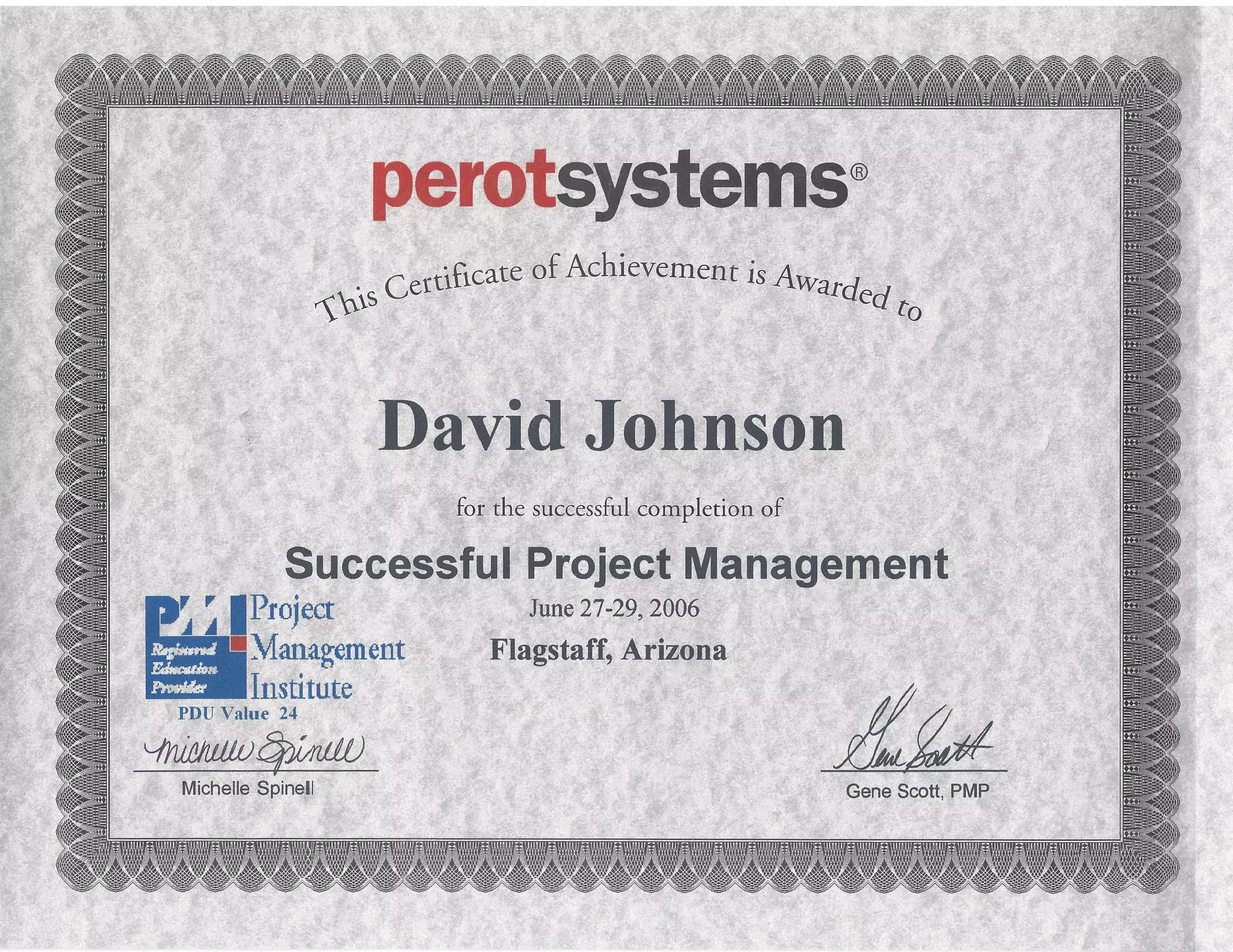 David Johnson Project Management Certificate | PDF