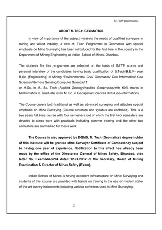 M TECH GEOMATICS COURSE BROCHURE | PDF