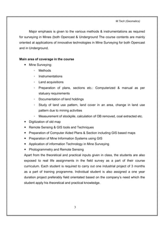 M TECH GEOMATICS COURSE BROCHURE | PDF