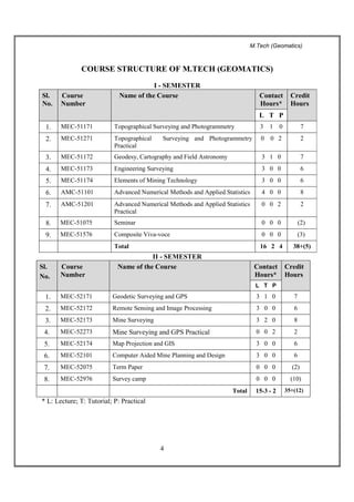 M TECH GEOMATICS COURSE BROCHURE | PDF