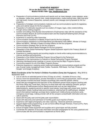 Resume - Geneviève Riberdy | PDF