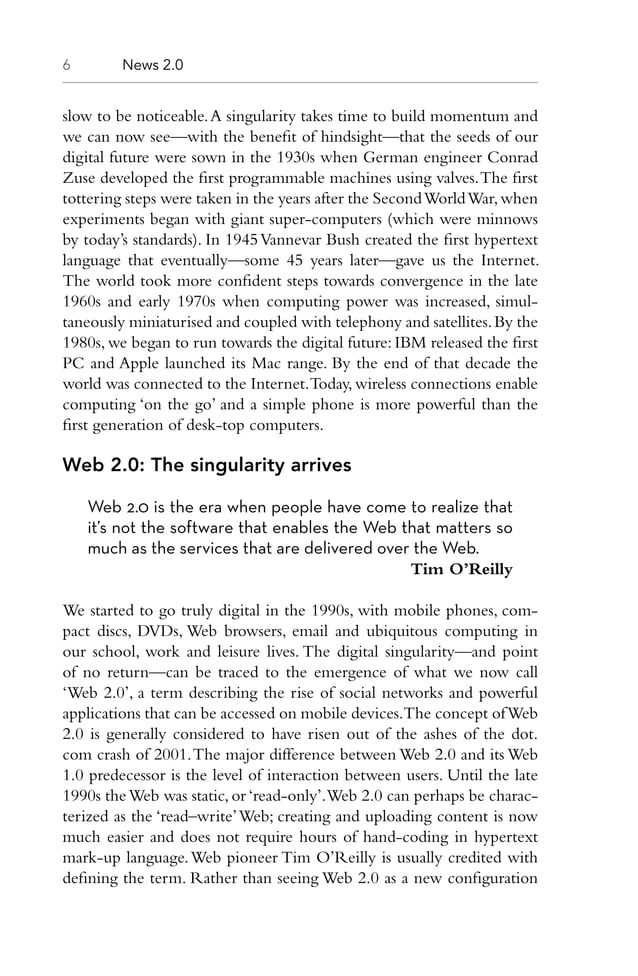 News 2 0 Can Journalism Survive The Internet Martin Hirst | PDF