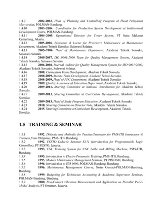 Profil & CV Duddy Arisandi_2016 | PDF