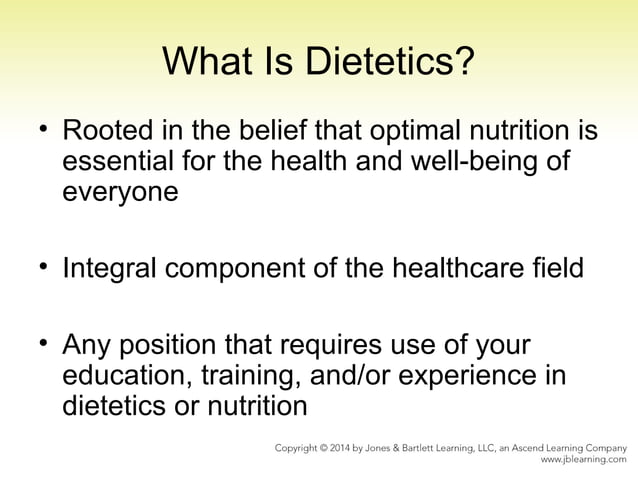 Chapter 2: The Dietetics Profession | PPT