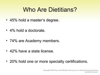 Chapter 2: The Dietetics Profession | PPT