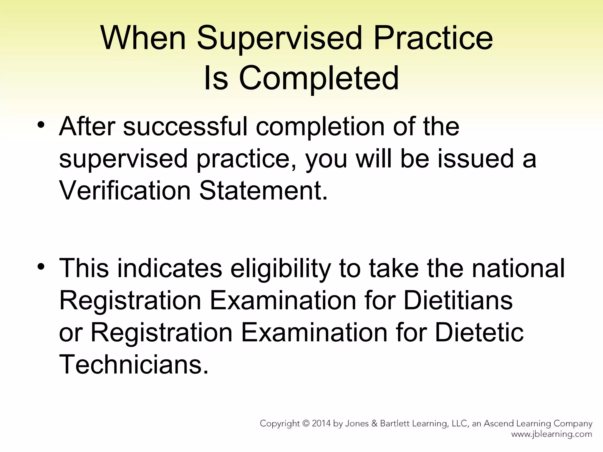 Chapter 6: The Supervised Practice Experience | PPT | Postgraduate Education | College Education
