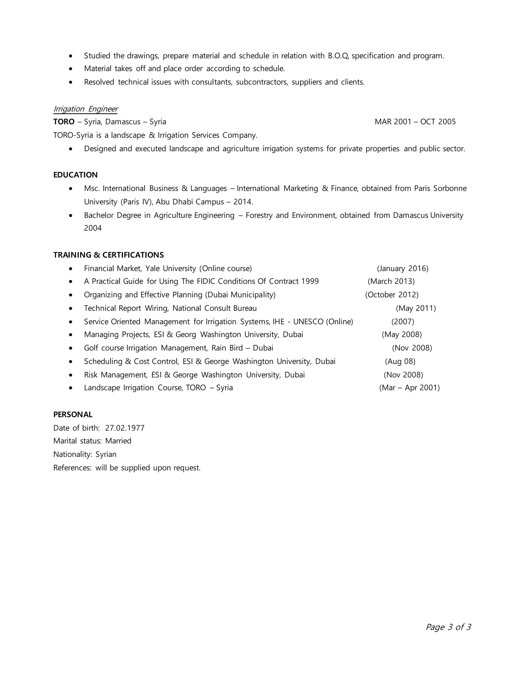 ROSTAM HAMZA_CV | DOCX | Civil Engineering Industry | Industries