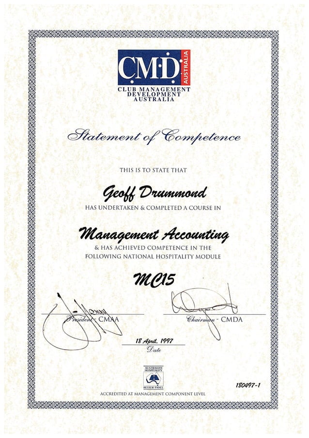 Management Accounting Certificate | PDF
