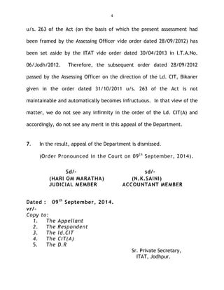 Gagandeep Kathuria vs. ITO Ward-1, Sriganganagar | PDF