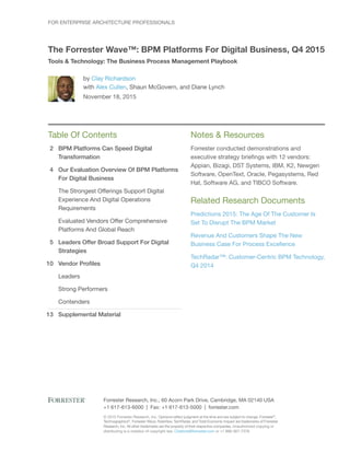 forrester-wave-bpm-platforms-for-digital-business-2015 | PDF