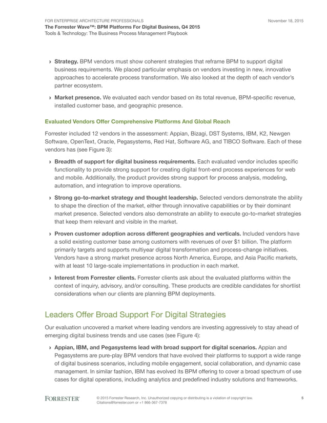 forrester-wave-bpm-platforms-for-digital-business-2015 | PDF