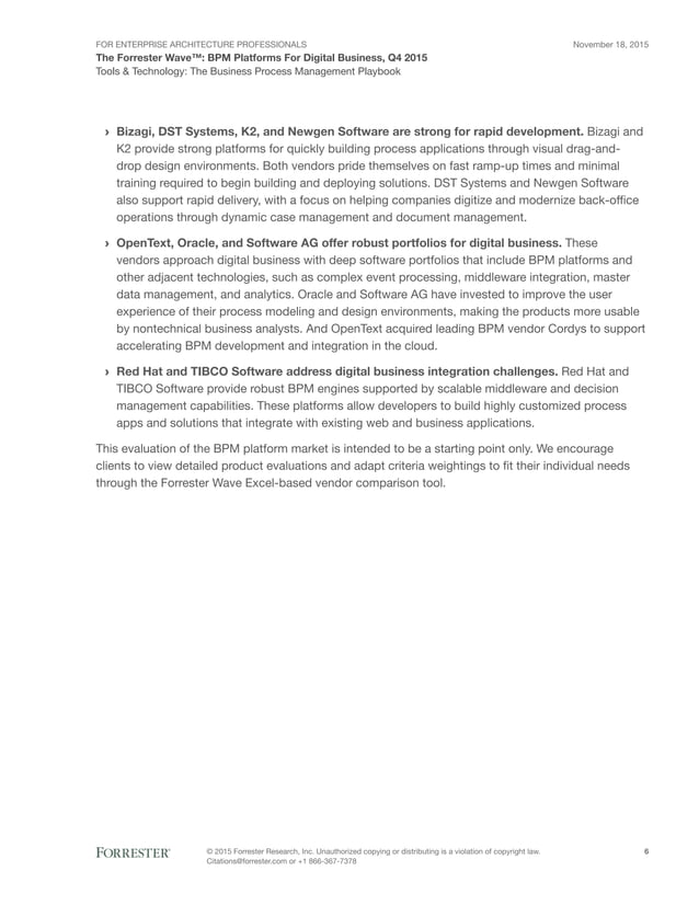 forrester-wave-bpm-platforms-for-digital-business-2015 | PDF