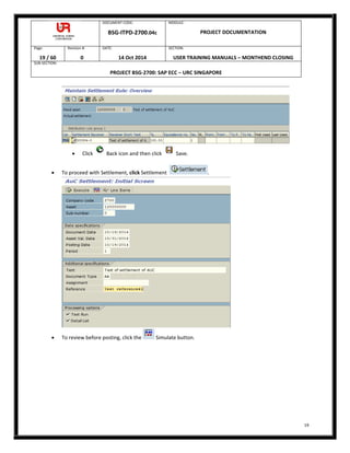 BSG-ITPD-2700 04c User Reference Manual FI Closing Activities | PDF