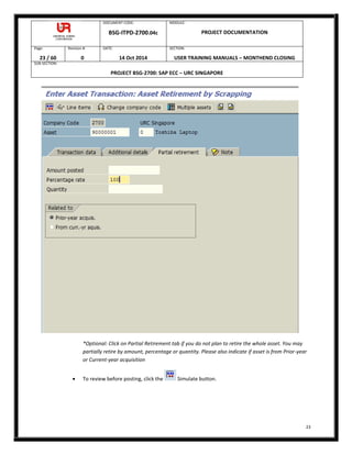 BSG-ITPD-2700 04c User Reference Manual FI Closing Activities | PDF