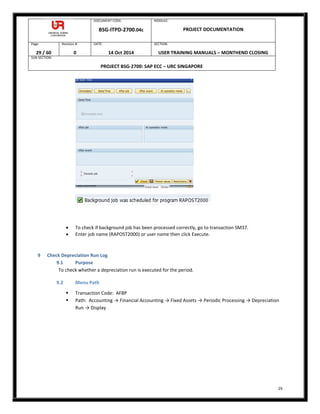 BSG-ITPD-2700 04c User Reference Manual FI Closing Activities | PDF
