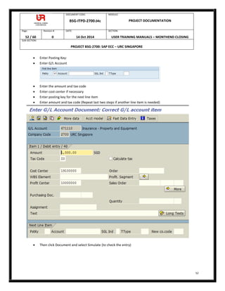 BSG-ITPD-2700 04c User Reference Manual FI Closing Activities | PDF