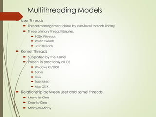Threads in Operating systems and concepts | PPT