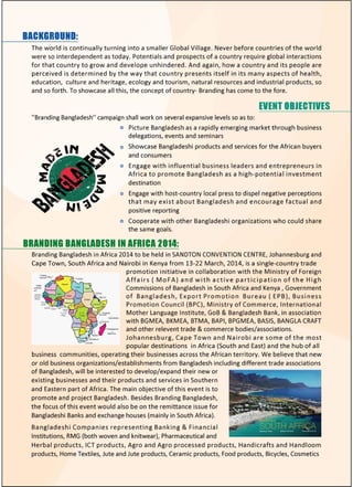 Branding Bangladesh Africa 2014 Brochure | PDF