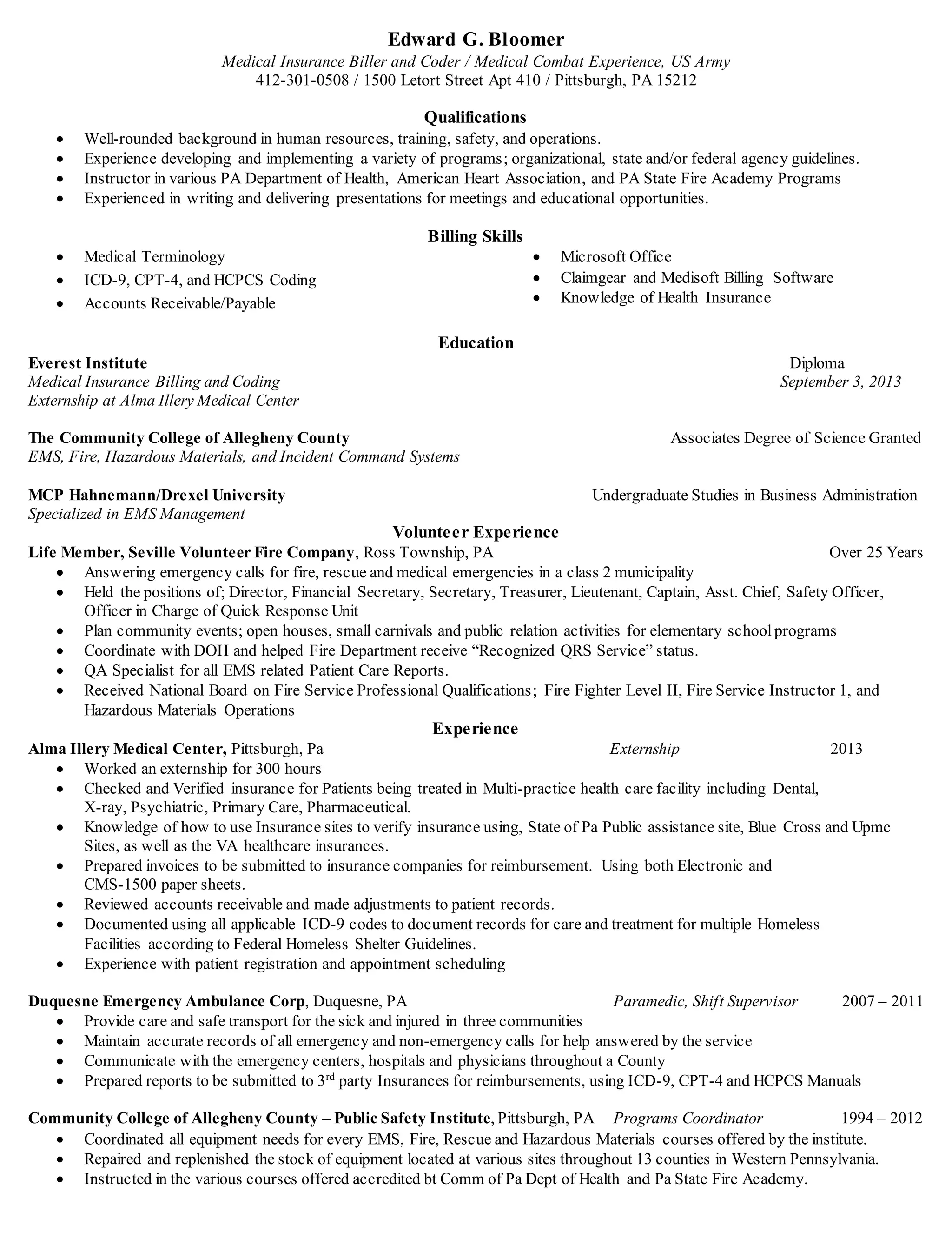 Bloomer, Ed updated resume 2 | DOCX