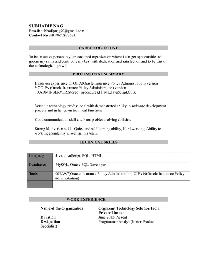 Subhadip_Resume1 | PDF