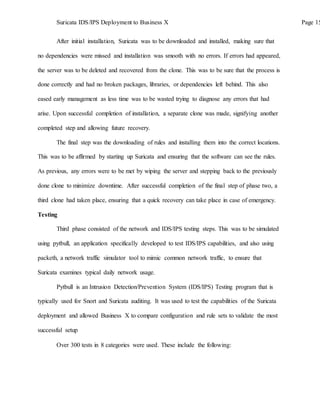 Morales-Capstone-IDS.IPS Deployment_revision1 | PDF