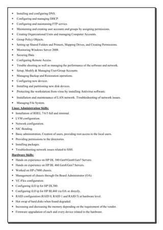 Resume_Vijay | PDF | Operating Systems | Computer Software and Applications