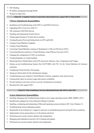 Resume_Vijay | PDF | Operating Systems | Computer Software and Applications