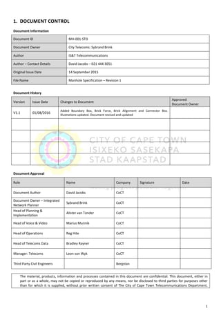 Telecoms Document Manholes v1.1 - under Bergstan review 2016 | PDF