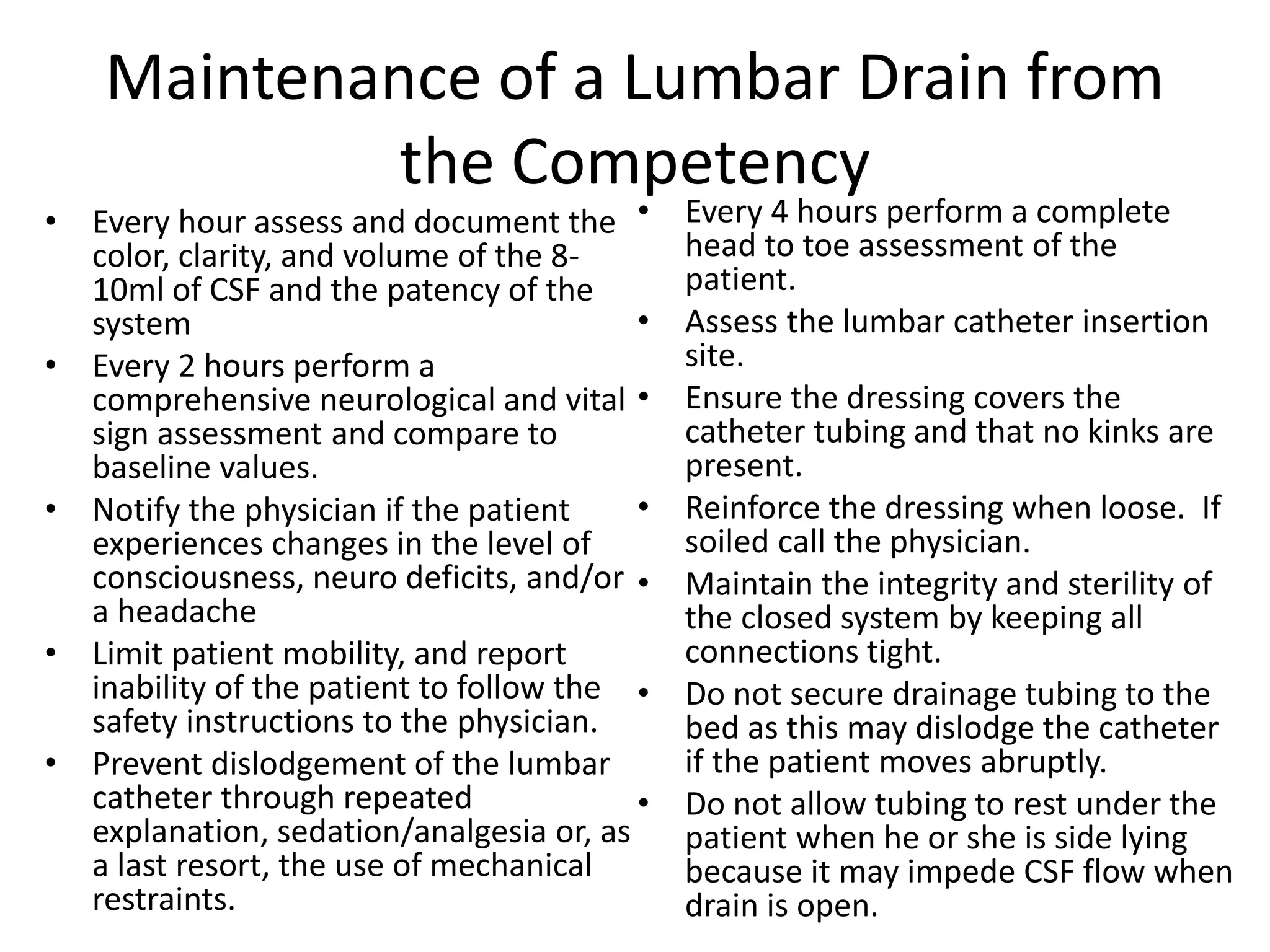 Lumbar Drains | PPTX