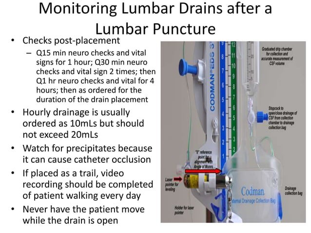 Lumbar Drains | PPTX | Brain and Nervous System Disorders | Diseases ...