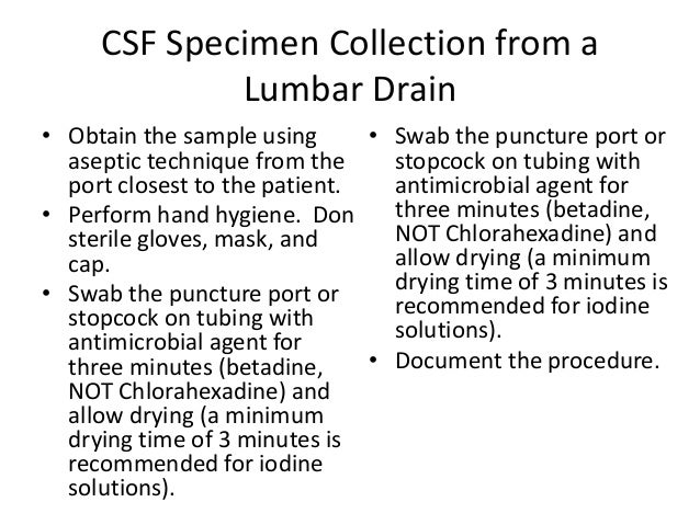 Lumbar Drains