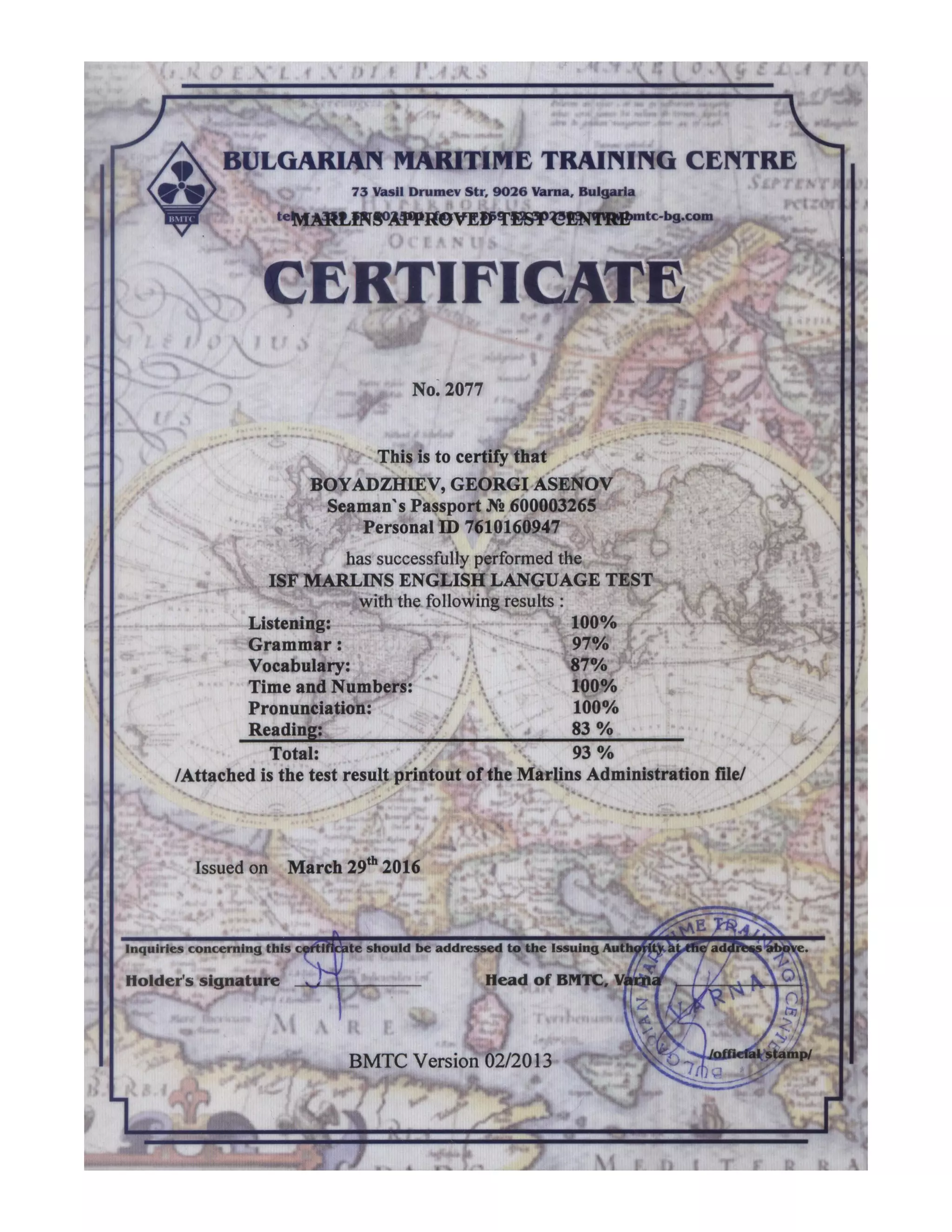 MARLINS TEST - Georgi_BOYADZHIEV | PDF