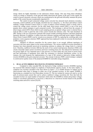 Predictive Direct Power Control (PDPC) of Grid-connected Dual-active Bridge Multilevel Inverter ...