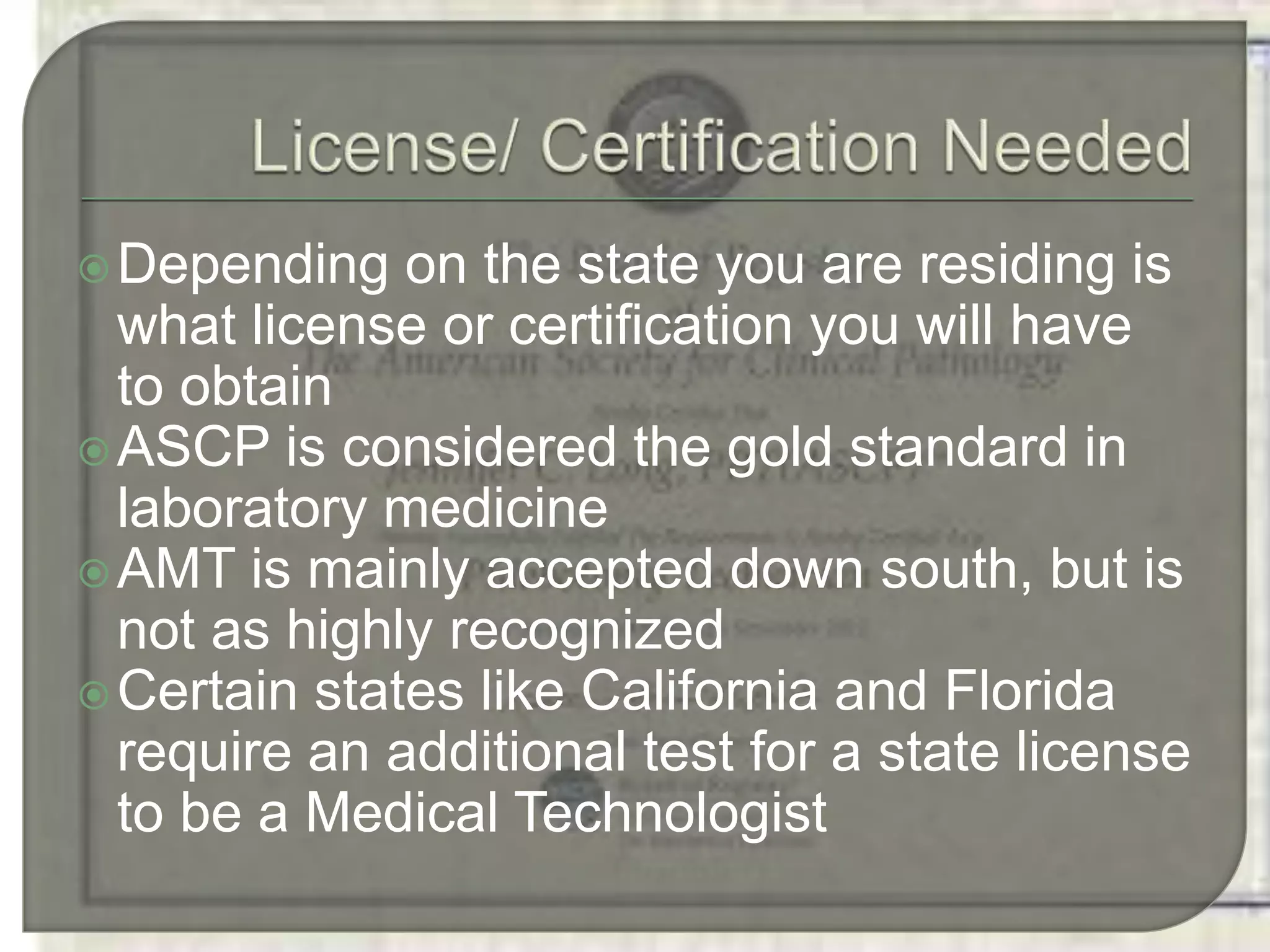 Medical Technologist powerpoint | PPTX