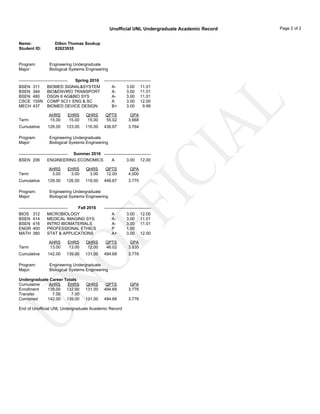 Dillon Soukup UNL Final Transcript | PDF