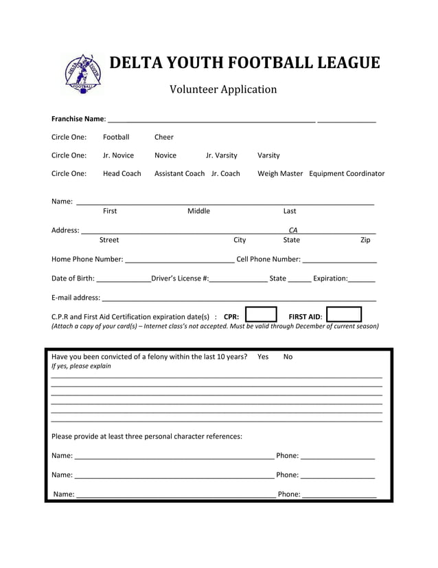 DYFL_volunteerApplication | PDF