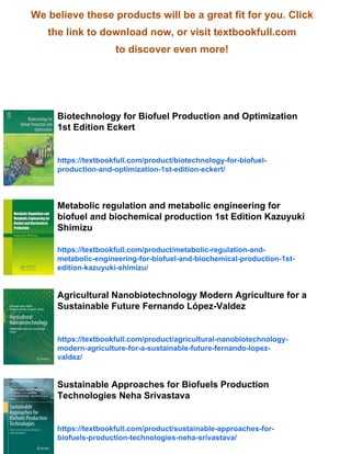 Nanobiotechnology for sustainable bioenergy and biofuel production ...